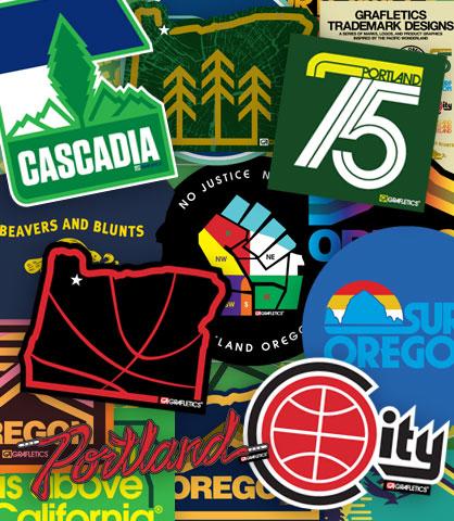 Portland, Oregon and Pacific Northwest Stickers – Grafletics®