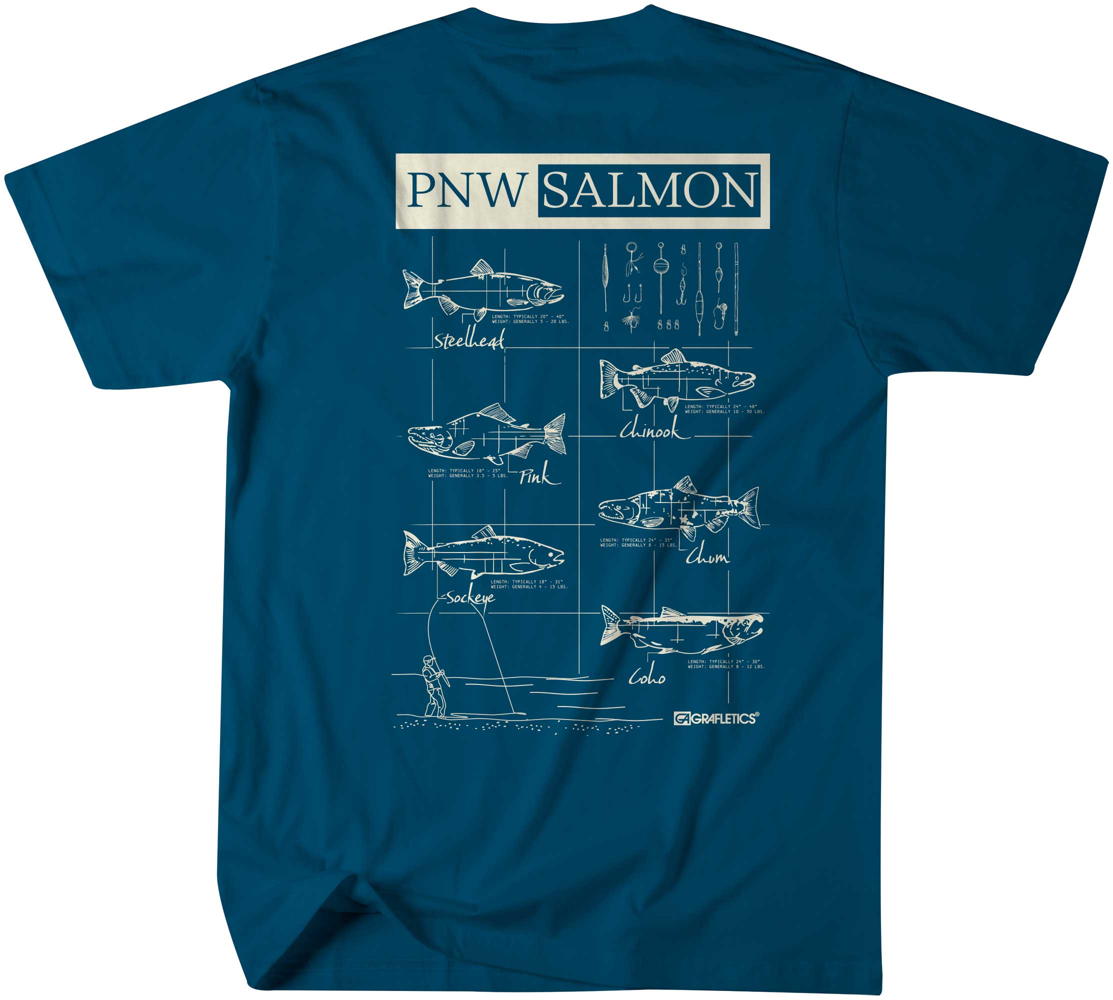 PNW Salmon Tee - 2 Colors – Grafletics®
